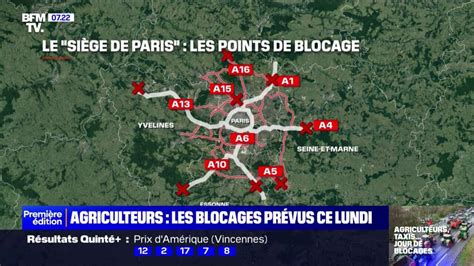 Siège de Paris par les agriculteurs les huit points de blocage