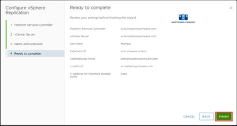 Configure VSphere Replication Appliance Mastering VMware