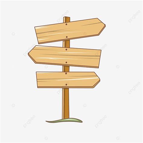 A Wooden Sign Pointing In Different Directions With Grass On The Ground