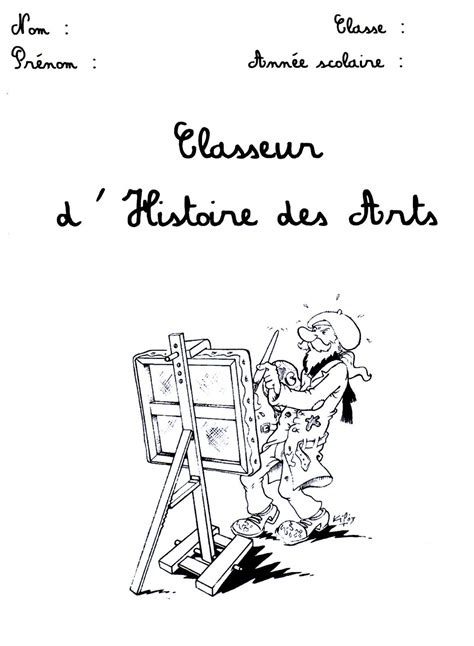 Page De Garde Classeur Histoire Des Arts Aper U Historique The Best