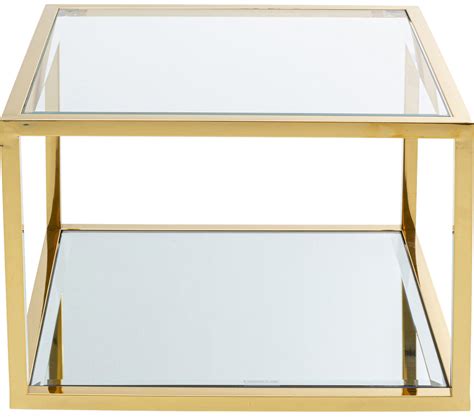 Stolik kawowy Orion 50x50 cm złoty blat szklany KARE