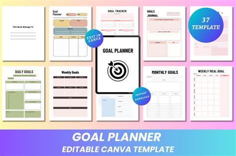Editable Goal Planner Canva KDP Interior Graphic By DIGITAL PRINT BOX