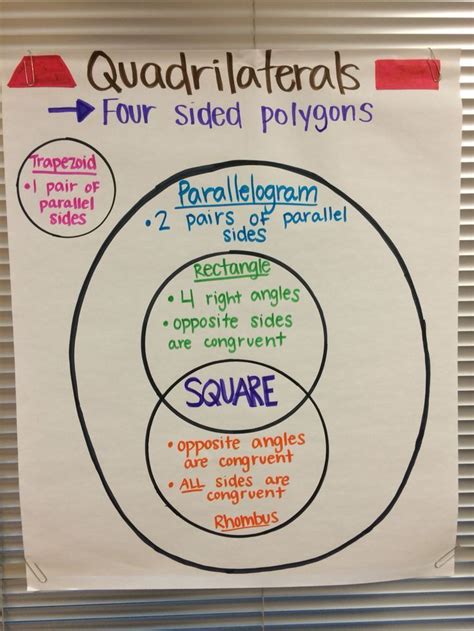 Quadrilateral Hierarchy Anchor Chart