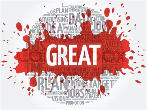Great Word Cloud Business Concept Stock Vector Colourbox