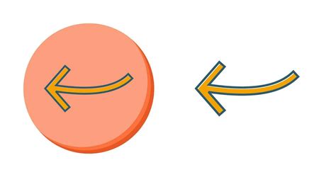 Icono De Vector De Flecha Apuntando A La Izquierda Vector En