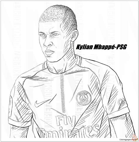 Kylian Mbappé Ausmalbilder Kostenlose Malvorlagen zum