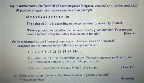 solved a in mathematics the factorial of a non negative
