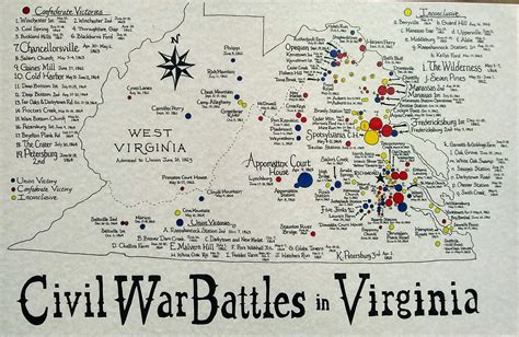 Map Of Virginia Civil War Sites Amalee Marieann