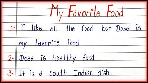 10 Lines On My Favourite Food In English My Favourite Food Essay