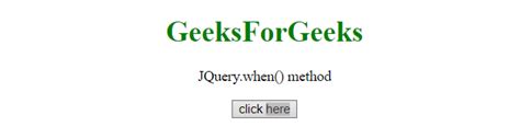 Jquery Deferred Promise Method Geeksforgeeks