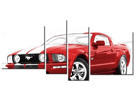 Obraz Mustang GT 4 Elementy 120x55 Cm Oobrazy Sklep EMPIK
