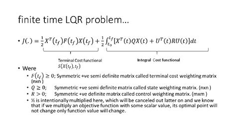 performance indices lqr problem lecture 37 performance indices