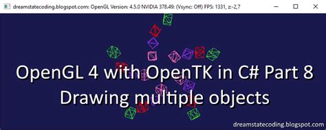 dreamstate coding opengl 4 with opentk in c part 8 drawing multiple objects