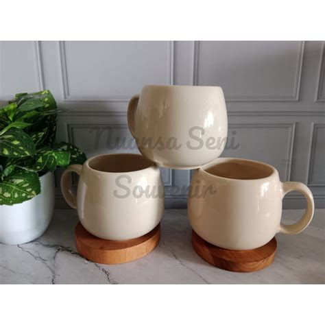 Jual Souvenir Pernikahan Gelas Minum Mug Donat Cangkir Keramik Gelas