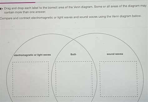 Drag And Drop Each Label To The Correct Area Of The Venn Diagram