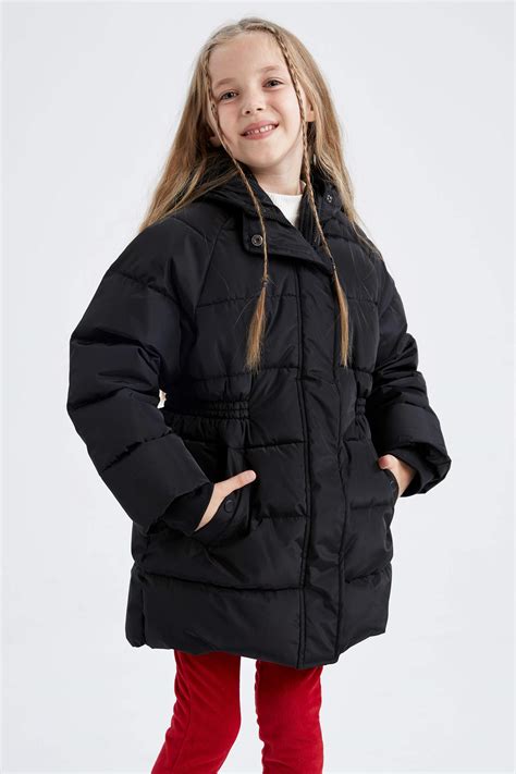 Schwarz Mädchen Regular Fit Mantel 2492001 DeFacto