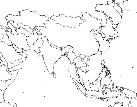 Printable Blank Map Of Asia