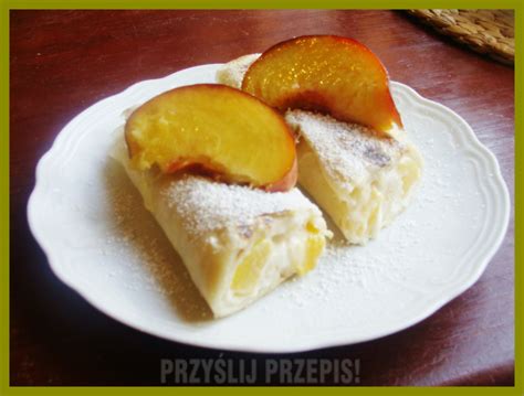 Naleśniki z serem i brzoskwiniami przepis PrzyslijPrzepis pl