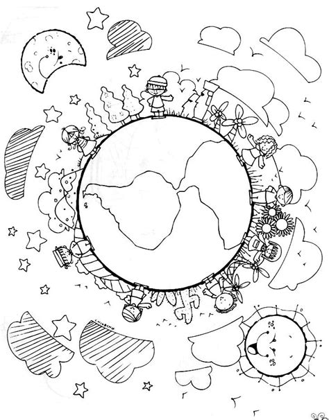Planeta Terra Para Colorir AZ Dibujos Para Colorear