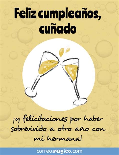 Tarjeta de Cumpleaños para mi Cuñado para enviar por Whatsapp