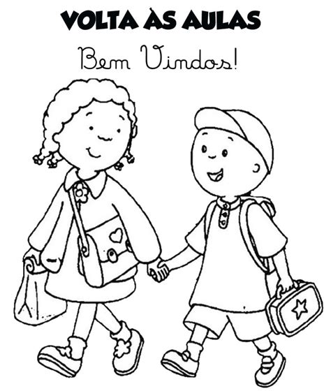 Desenhos de Volta às Aulas para Colorir Pintar e Imprimir