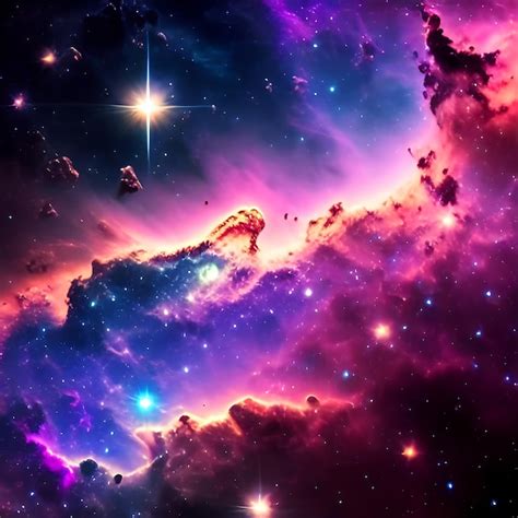 N Buleuse De Nuage De Galaxie Spatiale Color E Photo Premium