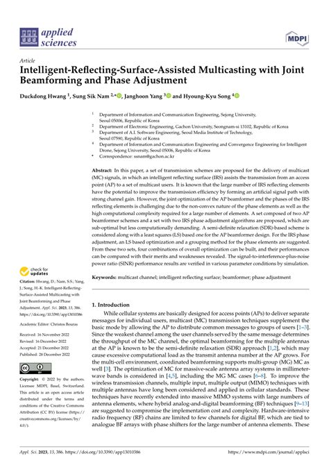 pdf intelligent reflecting surface assisted multicasting with joint beamforming and phase