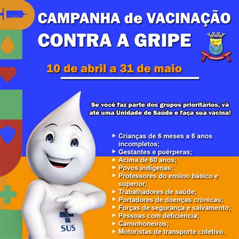 Inicia hoje Campanha de Vacinação contra a Gripe Prefeitura Municipal