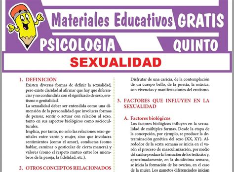 Sexualidad Para Quinto Grado De Secundaria Materiales GRATIS