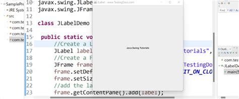 Java Swing Archives TestingDocs