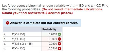 solved let x represent a binomial random variable with n 180