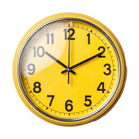 Reloj Amarillo Aislado PNG Dibujos Reloj Hora Tiempo PNG Imagen Para