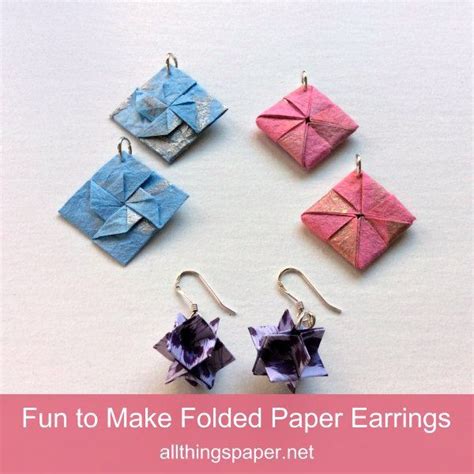 Make Origami Earrings 3 Ways Earring Tutorial How To Make Origami