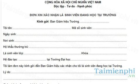 Mẫu Giấy Xác Nhận Sinh Viên Hướng Dẫn Điền Và Sử Dụng