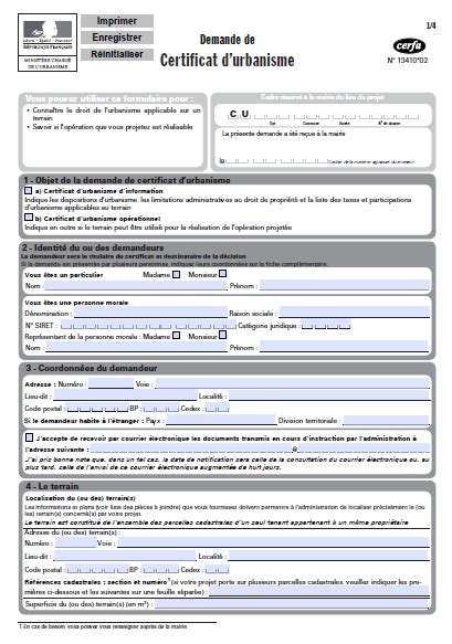 Cerfa Permis De Construire Maison Individuelle 2017 Remplissable En