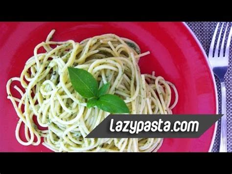 Easy Spaghetti Al Pesto Genovese Easy Pasta Recipes By Lazy Pasta