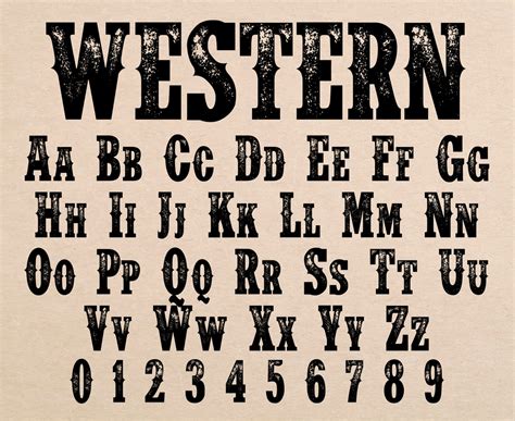 Western Font Wild West Font Old West Font Western Font Styles Cowboy