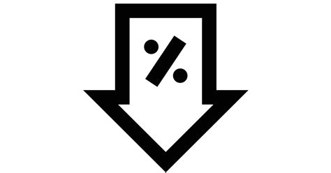 Percent Arrow Down Free Vector Icon Iconbolt