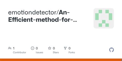 GitHub Emotiondetector An Efficient Method For WebCam Based Emotion