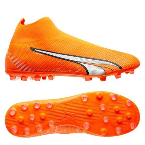 PUMA Ultra Match Laceless MG Supercharge Orange Hvid Blå