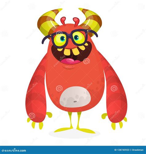 Vidrios Que Llevan Del Empoll N Del Monstruo De La Historieta Ilustraci