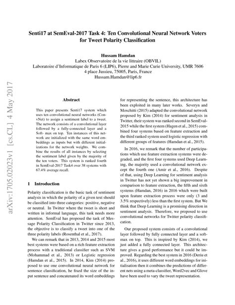senti17 at semeval 2017 task 4 ten convolutional neural network voters for tweet polarity