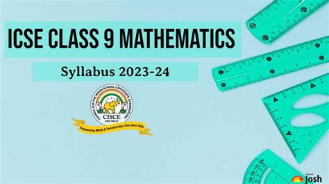 ICSE Class 9 Mathematics Syllabus 2023 2024 Unit Wise Class 9th Math