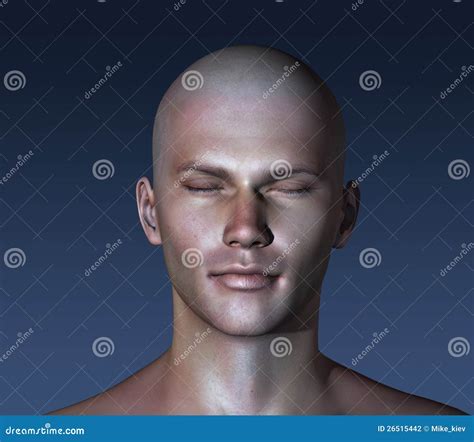 A Man With His Eyes Closed Stock Illustration Illustration Of Eyes
