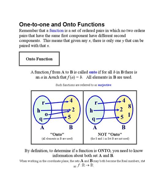 one on one and onto function mathematics analysis
