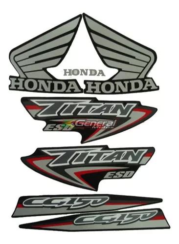 Kit Adesivo Jogo Faixas Moto Honda Titan Esd Preta