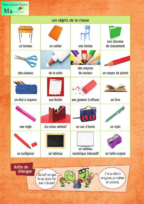 Ma Revision L Ecole Vocabulaire Ma Revision