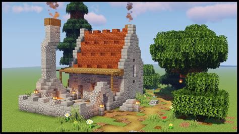 Minecraft How To Build A Blacksmith Tutorial 2 YouTube