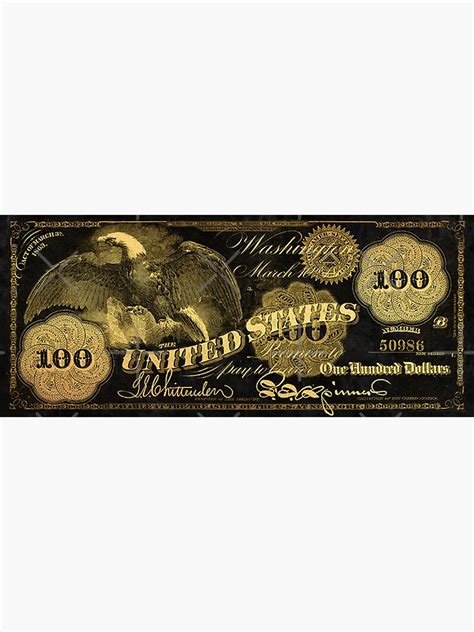 1863 Black Gold Dollar Bill Sticker For Sale By BuksDesigns Redbubble