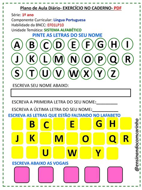 A Arte De Educar Atividades Ano De Acordo A Bncc